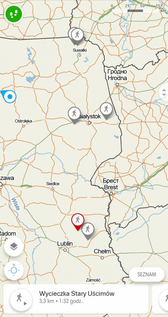 Mapy do wyznaczania i rejestracji trasy | Aplikacje dla turysty